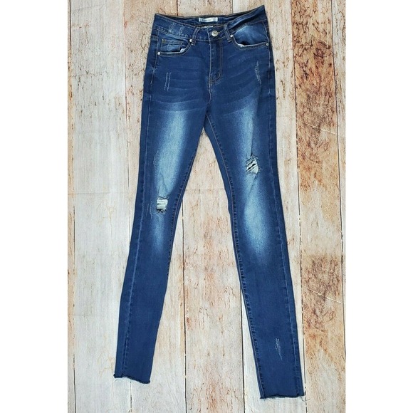 K Jordan | Jeans | Cc K Jordan Skinny Jeans Women 4 Raw Frayed Hems ...